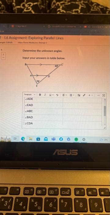 Solved Determine The Unknown Angles Input Your Answers In Chegg