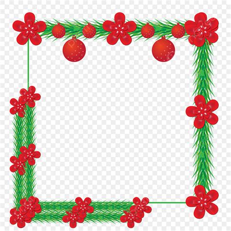 크리스마스 사각형 테두리 디자인 투명 배경 벡터 크리스마스 메리 크리스마스 디자인 Png 일러스트 및 벡터 에 대한 무료 다운로드 Pngtree