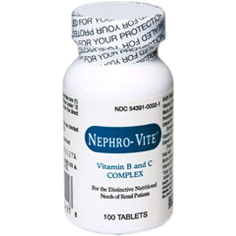 Nephro Vite Vitamin B And C Complex Tablets 100 Count