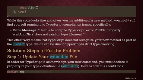 solving the unable to compile typescript error with browser addcommand in webdriverio youtube