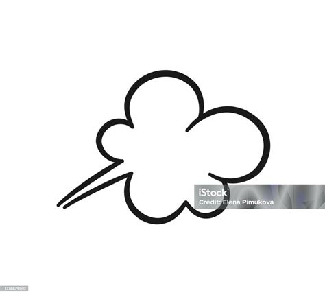 만화 방귀 구름 나쁜 악취 풍선 폭발 화가 호흡 코믹 한 스타일의 연기 가스구름 재미있는 자만심 기호 흰색 배경에 격리된 벡터 그림 과도에 대한 스톡 벡터 아트 및 기타