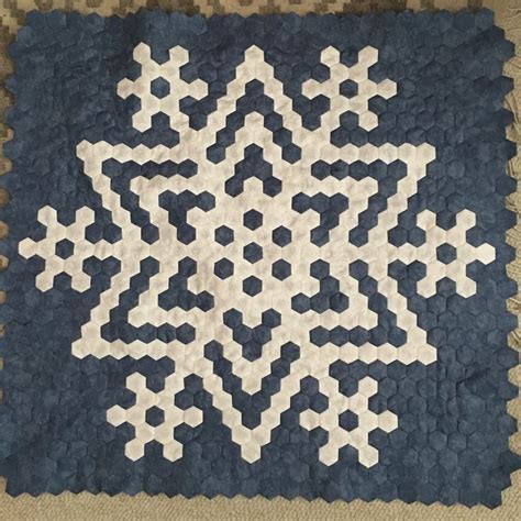 Snowflake Quilt Pattern Hexagon Quilt For Christmas