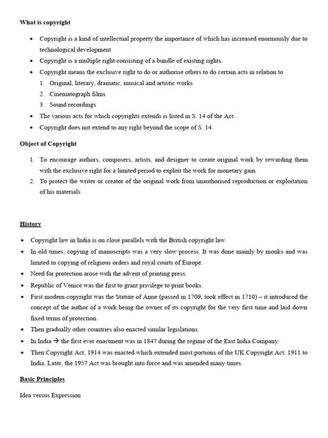 Ipr Notes Copyright Pdf Copyright