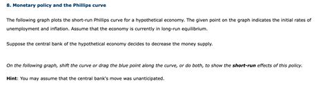 [solved] 8 Monetary Policy And The Phillips Curve The Fol