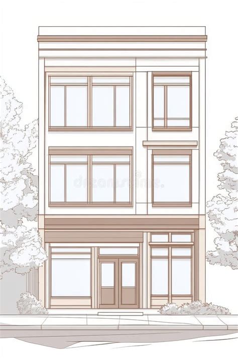 Decorative Line Art Representing Three Dimensional Architectural Design