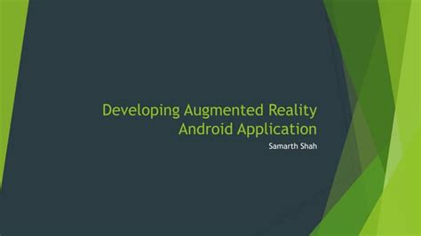 Developing Augmented Reality Android Application Droidcon 2013 Ppt