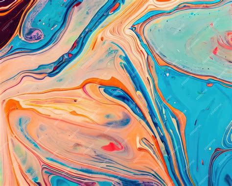 Premium Photo Closeup Abstract Color Mixing Of Acrylic For Use As Background