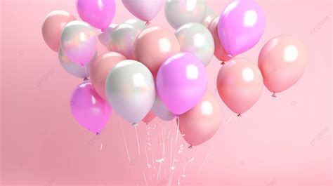 파스텔 풍선 3d 렌더링과 분홍색 배경 크리스마스 생일 깜짝 파티 생일 선물 배경 일러스트 및 사진 무료 다운로드 Pngtree