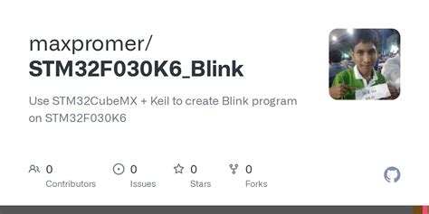 github maxpromer stm32f030k6 blink use stm32cubemx keil to create
