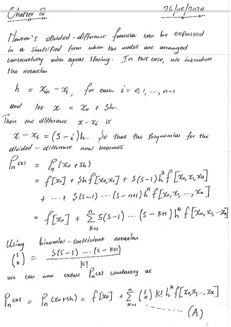 Newton Forward And Backward Difference Formulas Chapter 2 Divided Difference Formura Can Be