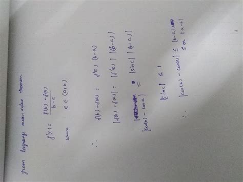 For What Values Of A M And B Lagrange S Mean Value Theorem Is Applicable To The Function F X