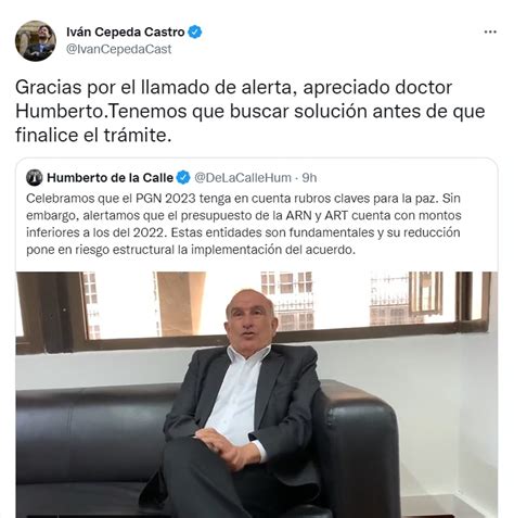 Humberto De La Calle Alerta Sobre Reducciones Presupuestales Para La