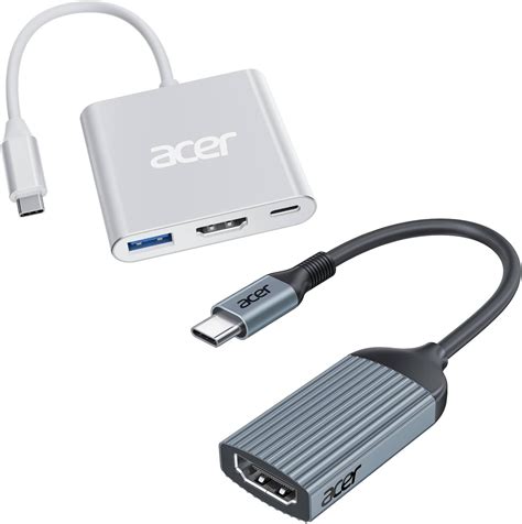 Amazon Com Acer USB C To HDMI Adapter With 100W PD USB 3 0 Port Bundle With USB C To HDMI
