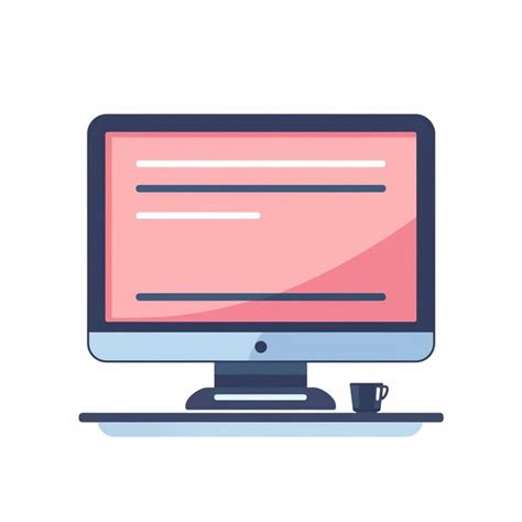 Premium Vector Computer Technology Pc Screen Desktop Isolated