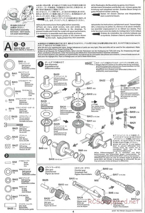 Tamiya Manual TRF Chassis RCScrapyard Radio Controlled Model Archive