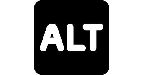 alt key alt pc windows keyboard alt button shortcut typography interface command ui square