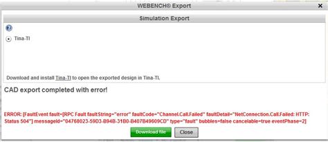 Tinaspicetps53647 Webench Tina Export Not Working Simulation