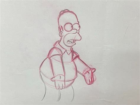The Simpsons 1 Original Animation Drawing Of Homer Simpson Catawiki