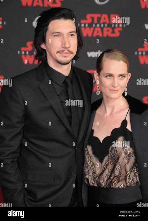 Los Angeles Usa 09th Dec 2017 L R Actor Adam Driver And Wife