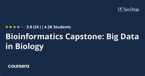 Bioinformatics Capstone Big Data In Biology Coursya