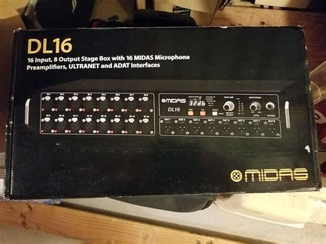 Midas DL16 Stagebox 50 Snake FoH 16 Channel Ultranet Midas Reverb