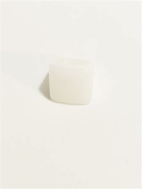 White Square Acrylic Ring Gem