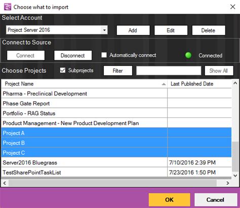 Gantt Chart From Project Server OnePager Pro