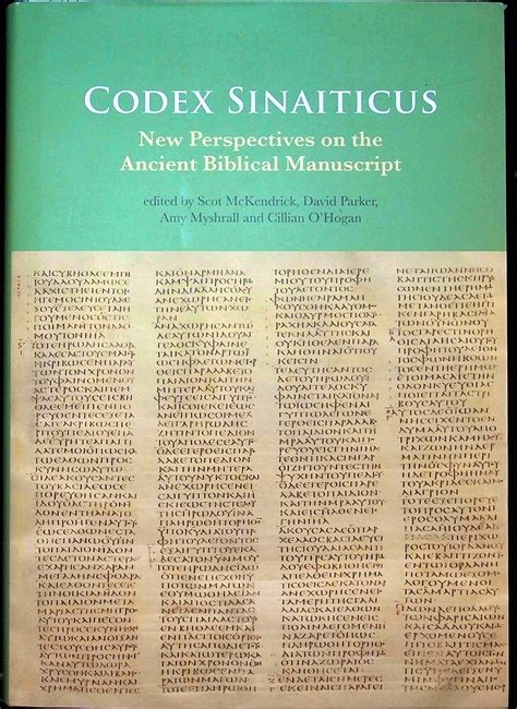 Codex Sinaiticus New Perspectives On The Ancient Biblical Manuscript Ebay
