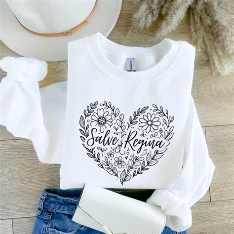 Salve Regina Catholic Sweatshirt Marian Sweater For Mom T For