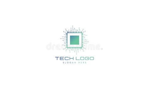 Chip Digital Logo Design Template Tech Cpu Chip Electronic Logo Template Minimal Tech Logo