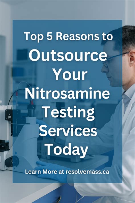 Nitrosamine Testing Services Top 5 Reasons To Outsource Resolvemass