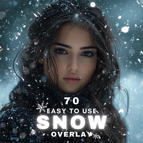70 realistic falling snow photoshop overlays christmas snowflakes