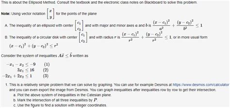 This Is About The Ellipsoid Method Consult The