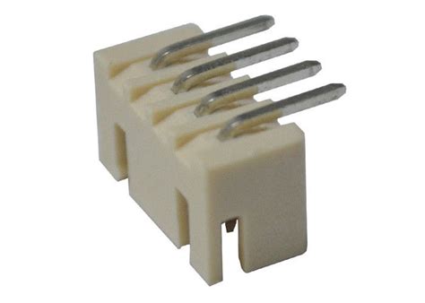 Gold Plating Wafer 4 Pin Header Right Angle Female Header Connector White