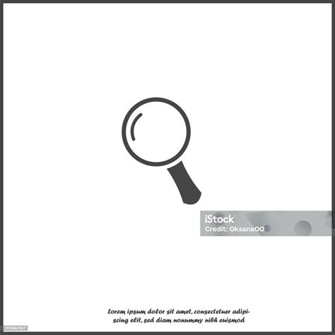 흰색 격리 된 배경에 벡터 아이콘 돋보기입니다 레이어를 그룹화하여 쉽게 편집할 수 있습니다 디자인에 대 한 0명에 대한 스톡