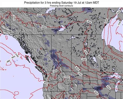 Alberta Precipitation For 3 Hrs Ending Monday 29 Dec At 5pm Mst