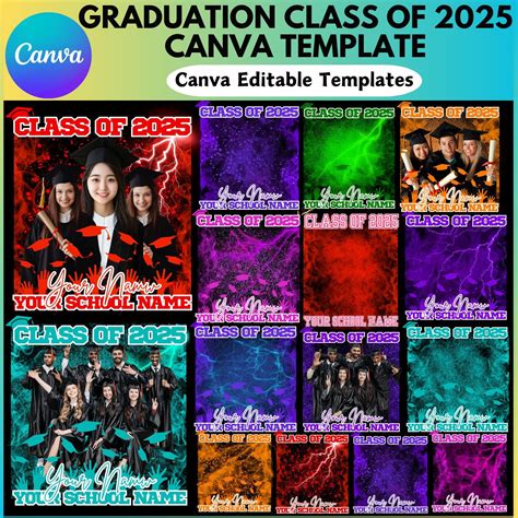 Graduation Canva Editable Template Graduation Senior 2025