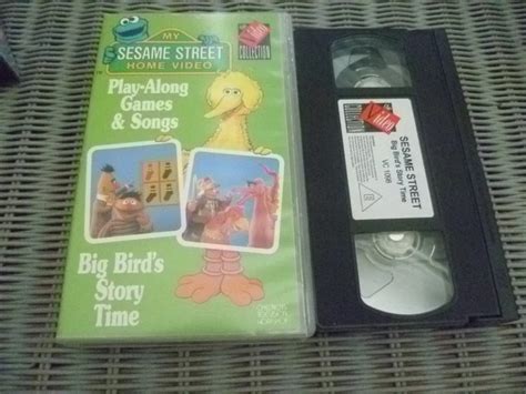 Sesame Street Play Along Games And Songs Big Bird Song Vhs Pal £15 99