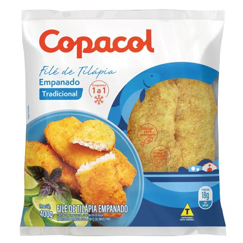 Empanado Filé De Tilápia Tradicional Copacol Pacote 400g Giassi