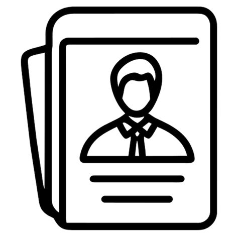 Passport Size Photo Icon Outline Premium Ai Generated Vector