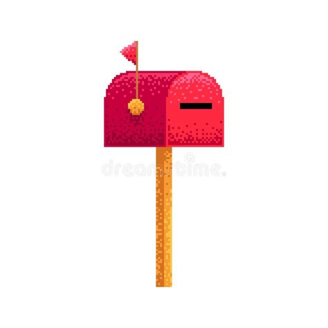 Mail Box Logo Icon In Pixel Art Stock Vector Illustration Of Object Order 294308929