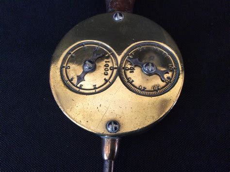 Lot Antique Brass Double Dial RPM Speed Indicator