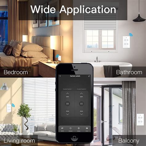 Interruptor Táctil Inteligente Moes Smart Wifi Rf Para Persianas