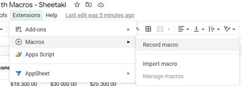 How To Automate Tasks In Google Sheets With Macros Sheetaki