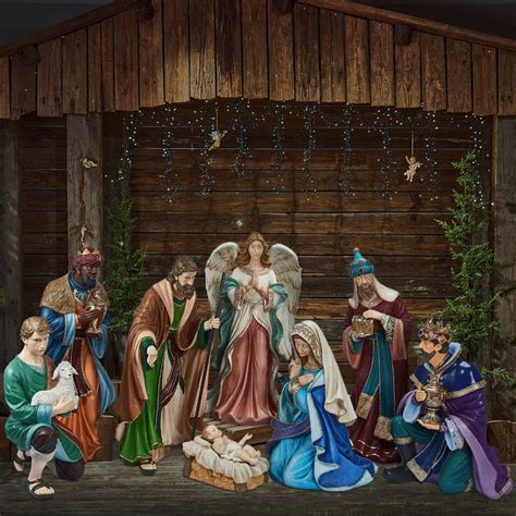 Nativity Set Sold At Costco 9 Piece Outdoor Nativity Set Costco