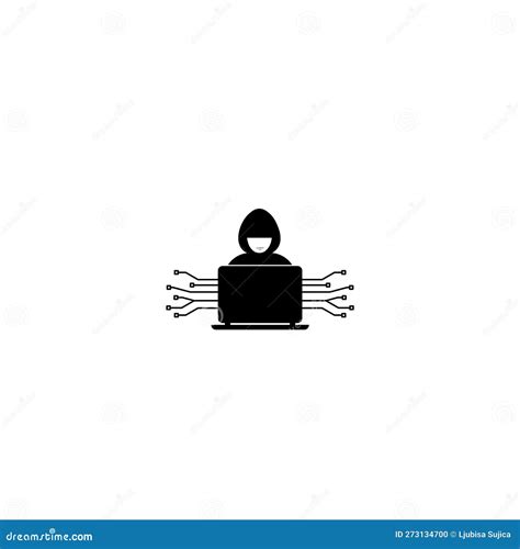 Hacker Criminal Icon In Neon Style Can Be Used For Web Logo Mobile App Ui Ux Vector