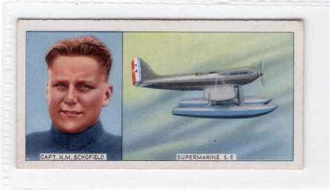 Carreras Famous Airmen And Women Captain Harry Schofield Supermarine S6 Eur 5 10 Picclick Fr