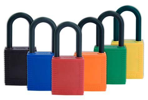 Safety Lock With Plastic Coating Orange Non Conductive