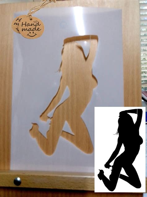 Pretty Girl Stencil Airbrush Art Craft Stencil Available In 3 Sizes My