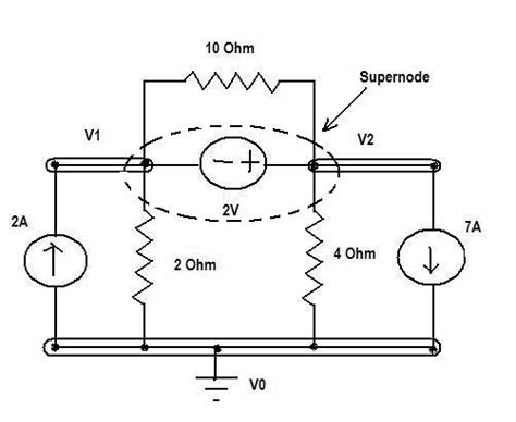 nodal analysis with supernode basic electrical engineering